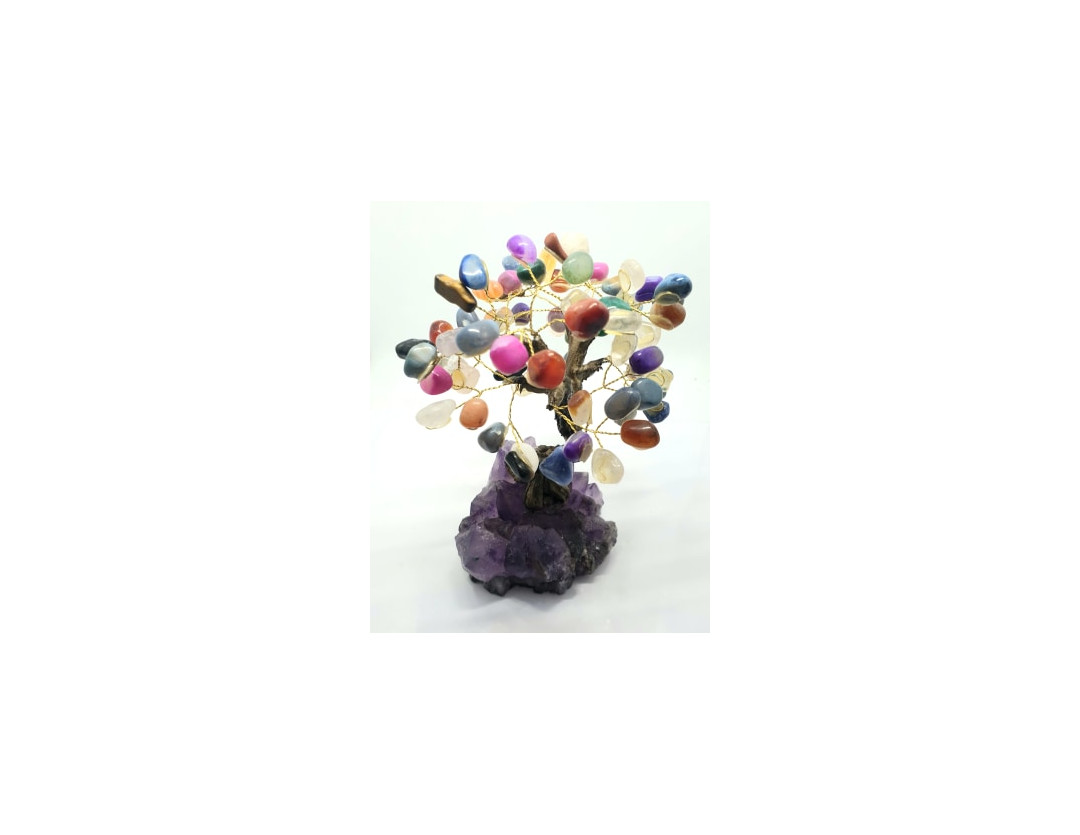 ARBRE DE VIE AGATE MULTICOLORE GRAND